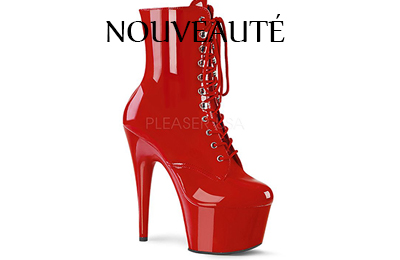 Escarpins rouge vernis talon haut 15cm Dominatrice